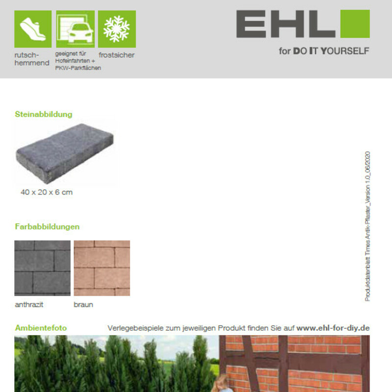 Downloads | EHL for DIY | Pflastersteine, Betonstufen, Palisaden